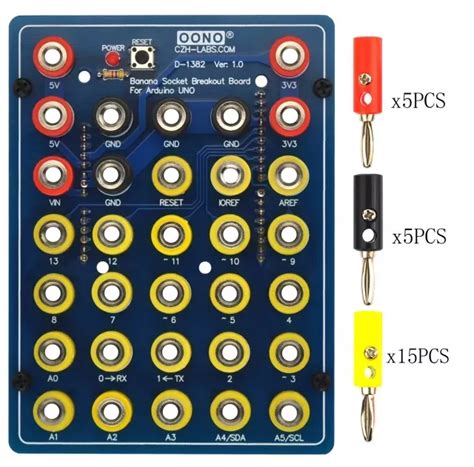 Banana Socket Gpio Breakout Board For Arduino Uno R3 Breakout Board Arduino Breakouts