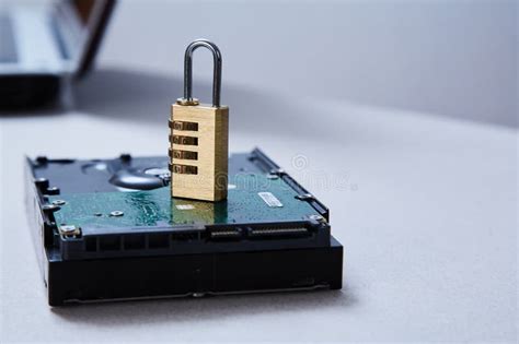 Computer Or Internet Security Data Protection Concept Hard Drive And