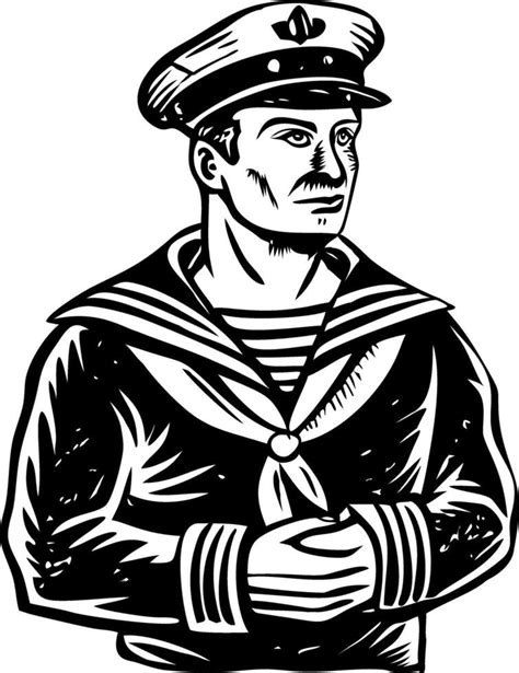 A Vintage Style Illustration Of A Sailor Character 61681359 Vector Art