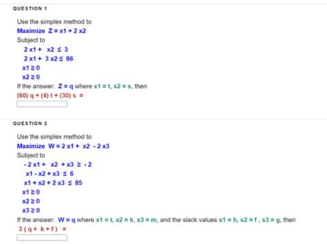 Solved QUESTION Use The Simplex Method To Maximize Chegg Com
