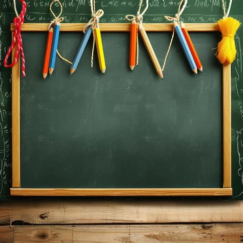 Premium Photo Blackboard Classroom Background Design