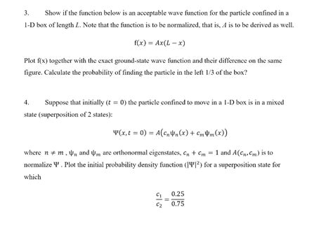 Solved Show If The Function Below Is An Acceptable Wave Chegg