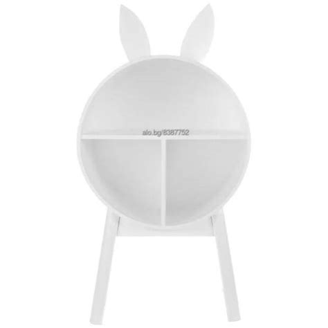 Детска етажерка ”Зайче” Друга мебел Мебели за дома и офиса Бургас Детска бяла етажерка