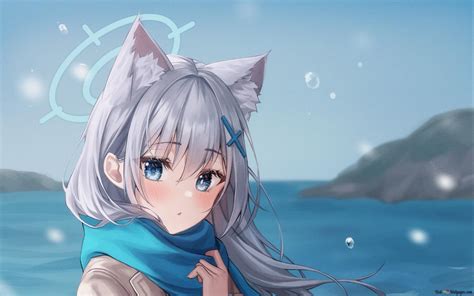 Girl With Silver Hair And Blue Eyes