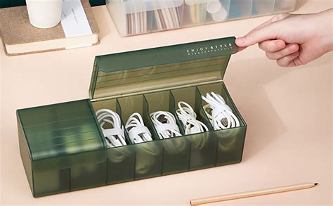Aufewihe Cable Management Storge Box Data Cable Organizer Box Charge Cable Management