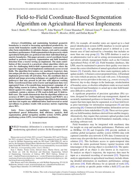Pdf Field To Field Coordinate Based Segmentation Algorithm On
