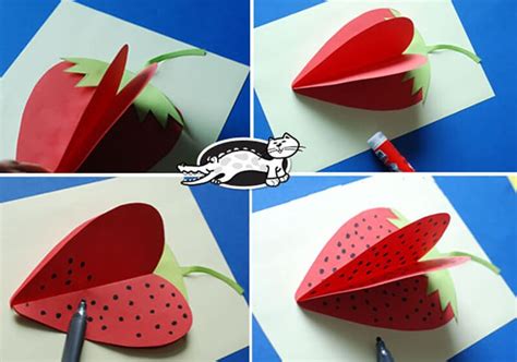 Аппликация Фрукты и Ягоды из бумаги Объемная аппликация из бумаги для детей Artesanía Con