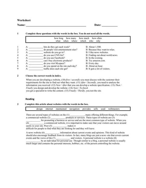 Methods Worksheet Pdf