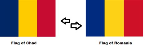 Chad And Romanias Flags Are Nearly Identical Rcrappydesign