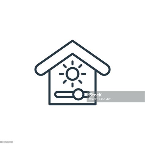 스마트 홈 개념에서 희미한 아이콘 벡터 조광기 편집 가능한 스트로크의 얇은 선 그림입니다 웹 및 모바일 앱 로고 인쇄 미디어에 사용할 수 있는 선형 기호를 어둡게 합니다
