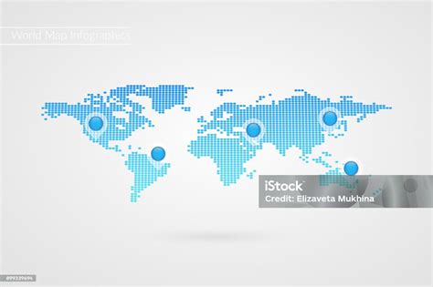 벡터 세계지도 Infographic 기호입니다 지도 포인터 점선된 아이콘입니다 국제 글로벌 그림 기호입니다 비즈니스 마케팅 프로젝트 웹 디자인 프레 젠 테이 션에 대 한