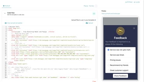 HTML In App Templates User Guide