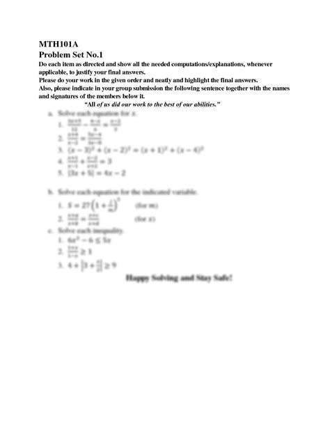 SOLUTION Mth101a Problem Set No 1 Oct 2021 Studypool