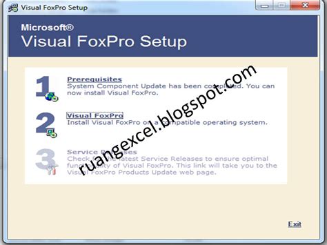 Cara Install Microsoft Visual Foxpro 90 Ruang Excel