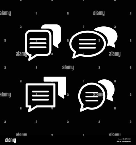 Chat Bubbles Icons Stock Vector Image And Art Alamy