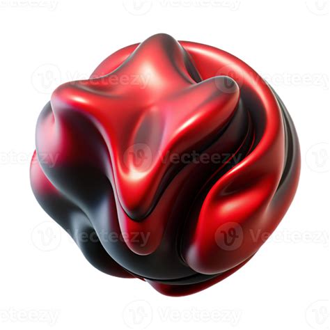 Impressive Minimalist A Fluid Amorphous Shape In Deep Red And Black With A Textured Surface