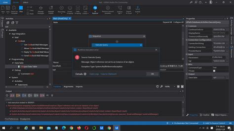 Error Object Reference Not Set To An Instance Of An Object Activities Uipath Community Forum