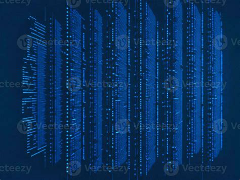 Ai Generated Blue Digital Binary Data On Computer Screen Background Binary Code Background