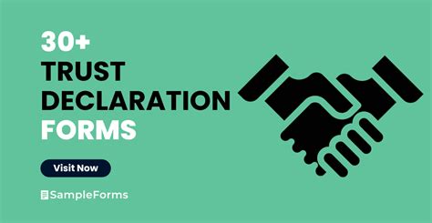 Free 30 Trust Declaration Forms In Pdf