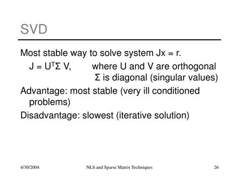 Ppt Non Linear Least Squares And Sparse Matrix Techniques Fundamentals Powerpoint