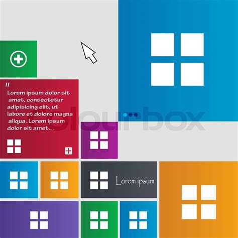 List Menu App Icon Sign Buttons Modern Interface Website Colourbox