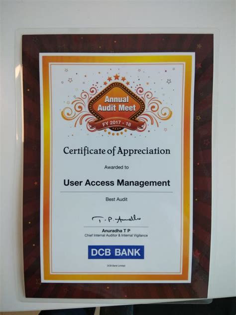 Zubair Mulla On Linkedin Dcb Bank Awards And Recognition Ceremony Best Audit User Access