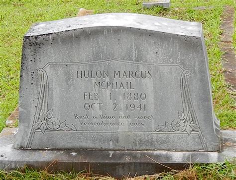 Hulon Marcus Mcphail 1880 1941 Mémorial Find A Grave