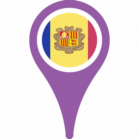 Andorra Flag Andorra Flag Pin Map Pin Icon Download On Iconfinder