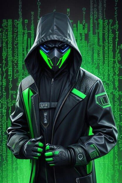Premium AI Image Free Green Color Hacker