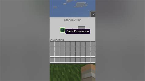 How To Make Dark Prismarine Slabs With A Stone Cutter In Minecraft