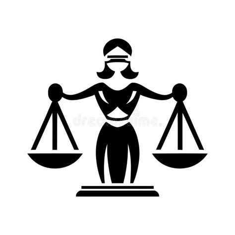 Blindfolded Woman Holding Scales Of Justice Law Symbol For Legal Logo