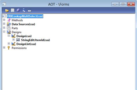 Axapta 2012 Lookup Multi Select Axapta 2012