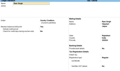 How To Create A Ledger In Tally Prime Egyanvani