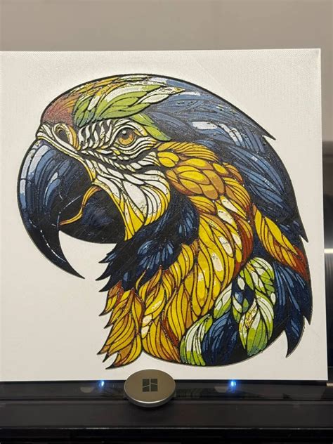 Hueforge Macaw Parrot Color Aware By Diegomiore Makerworld