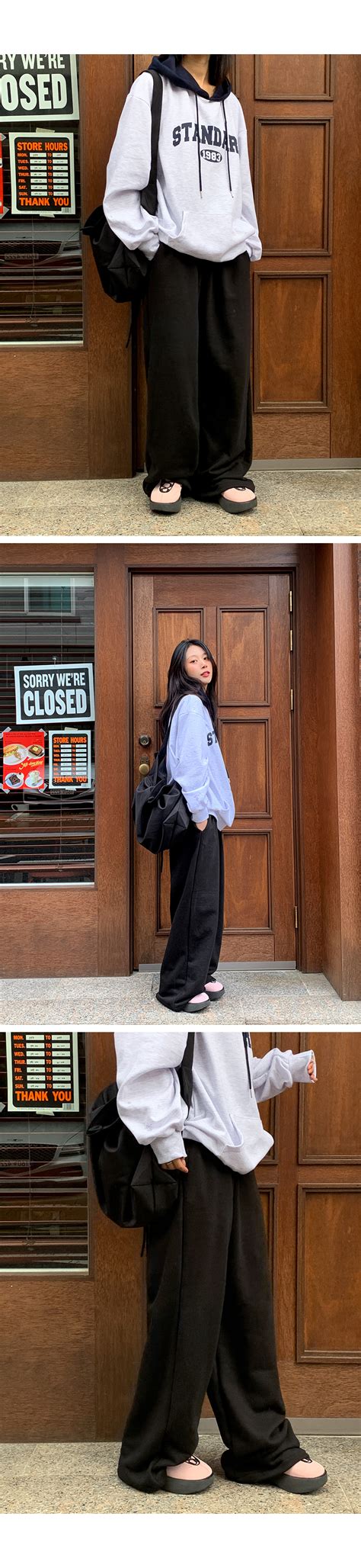 Made 파인딩 스트링 와이드 밴딩 팬츠공용 4 Color