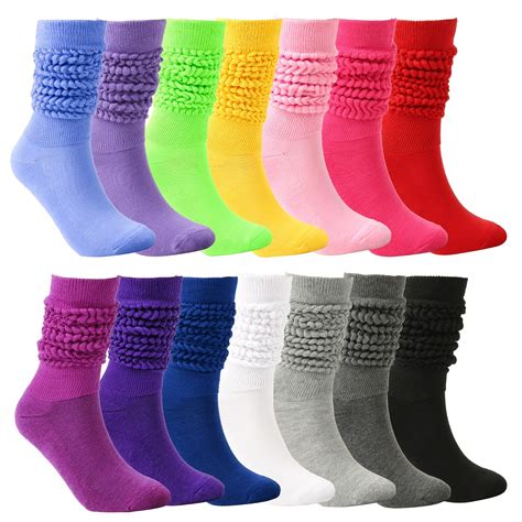 Thick And Thermal Knee High Socks Knit Style Solid Color Calf Socks