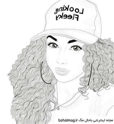 نقاشی دخترانه بدون رنگ ️ بهترین تصاویر