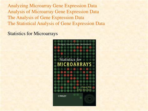 Ppt Statistical Methods For The Screening And Classification Of Microarray Gene Expression
