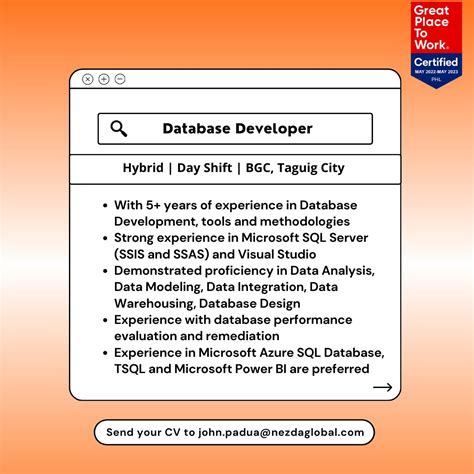 John David P On Linkedin Databasedeveloper Sqlserver Microsoftpowerbi Hiringnow Hiring2023