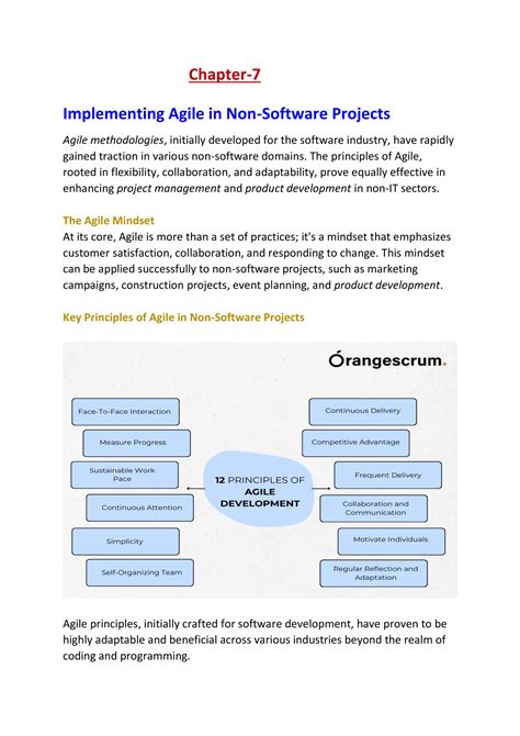 implementing agile in non software projects pdf