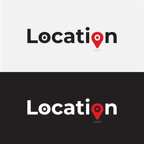 Premium Vector Red And Black Location Symbol With Location Typography Map Markers Location