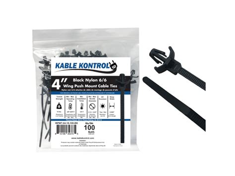 Push Mount Wing Cable Zip Ties Weatherproof Cable Ties Kable Kontrol®