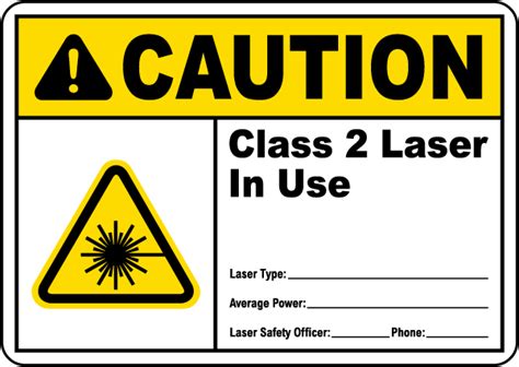 Caution Class 2 Laser Sign Save 10 Online