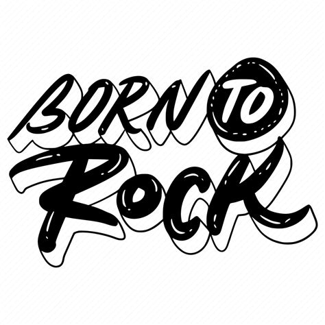Born To Rockl Letter Lettering Stickers Sticker Sticker