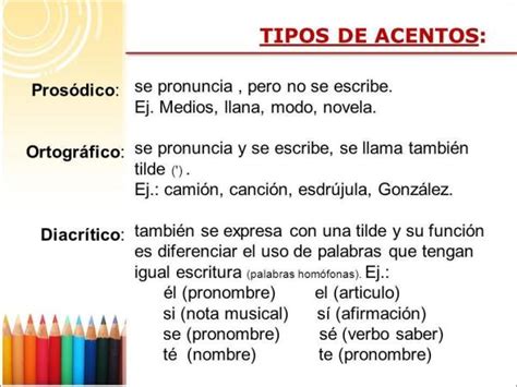 ¿qué Es Un Acento Acento Ortográfico Características Tipos Y