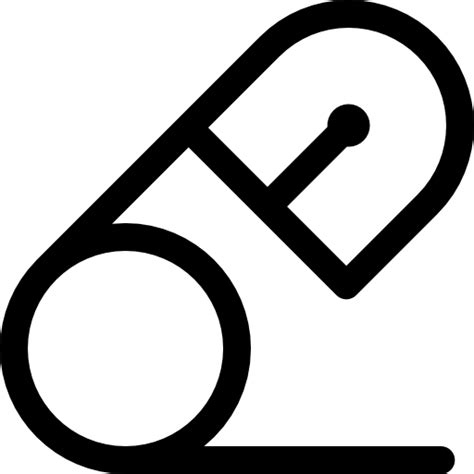 Safety Pin Basic Rounded Lineal Icon