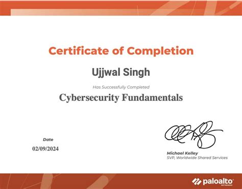 Cybersecurity Paloaltonetworks Eduskillsfoundation Ujjwal Singh
