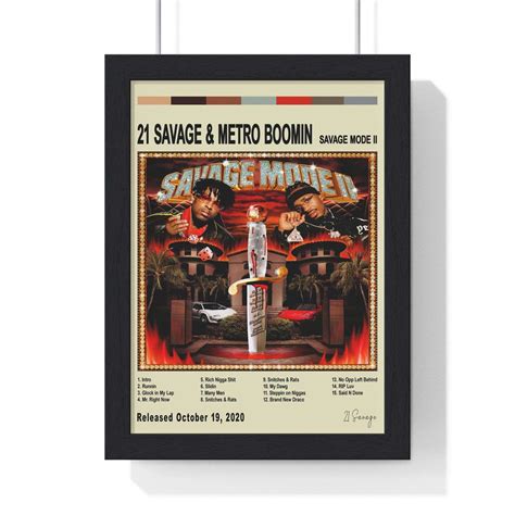 21 Savage Savage Mode Ii Album Cover Poster A4 Framed Artofit