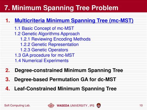 ppt 7 minimum spanning tree problem powerpoint presentation free download id 2766138