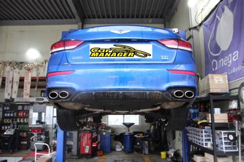 제네시스 G80스포츠 타이어파손으로 Mdps적용된 웜기어 오무기어 교환 네이버 블로그